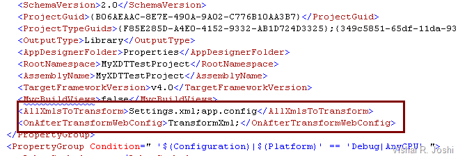 Vishal Joshi's Tangent: Xml Document Transforms (XDT) for any XML file ...
